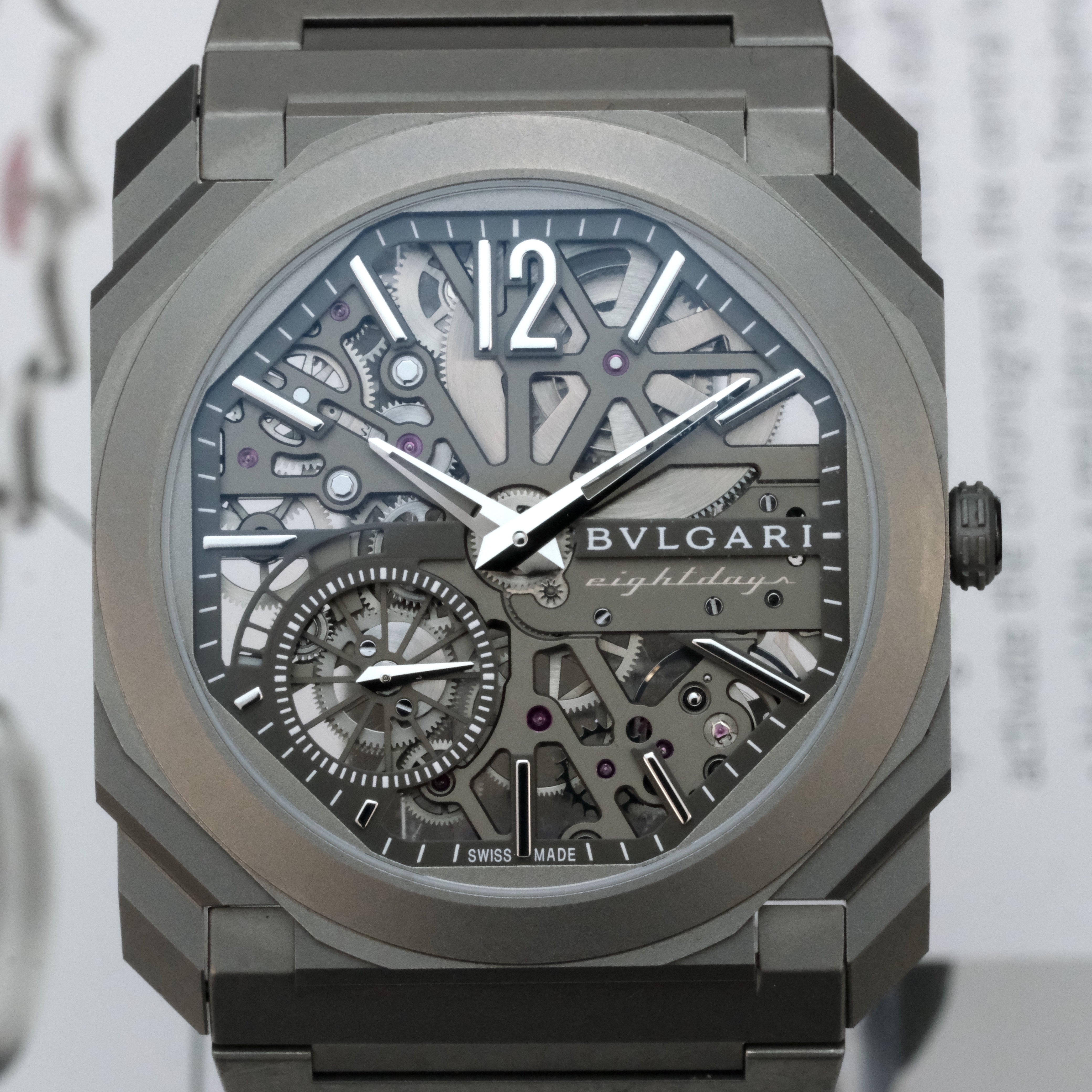 Bvlgari Octo Finissimo 8 Day Power Reserve Titanium Skeleton 103610 – Bernstein Watch Co
